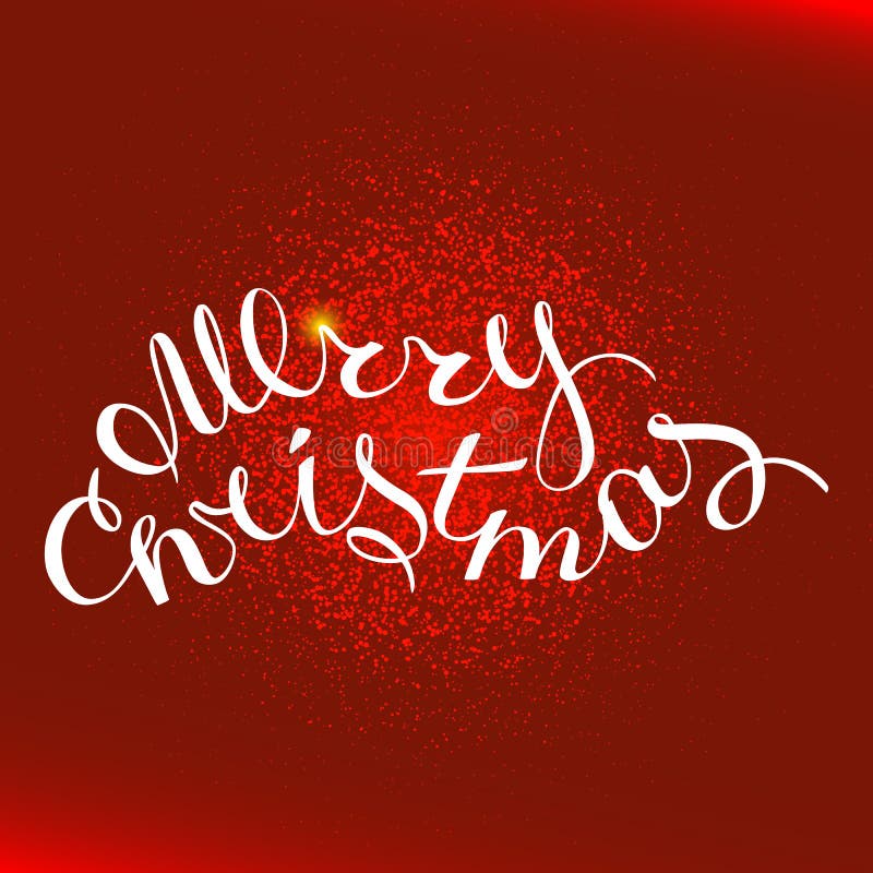 Merry Christmas type stock vector. Illustration of calligraphy - 79350128