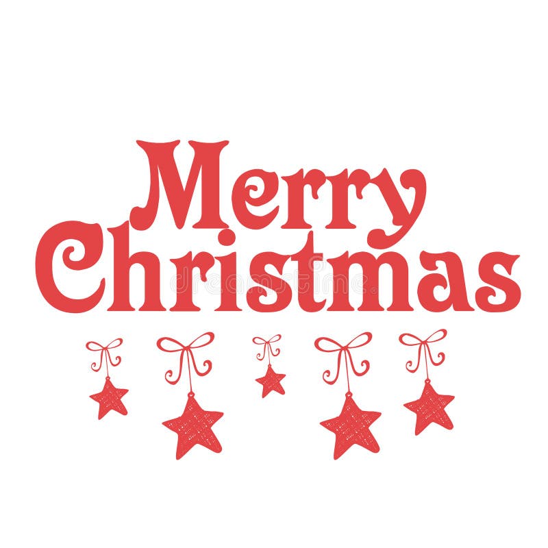 Merry Christmas Typography Design For Print Stock Illustration