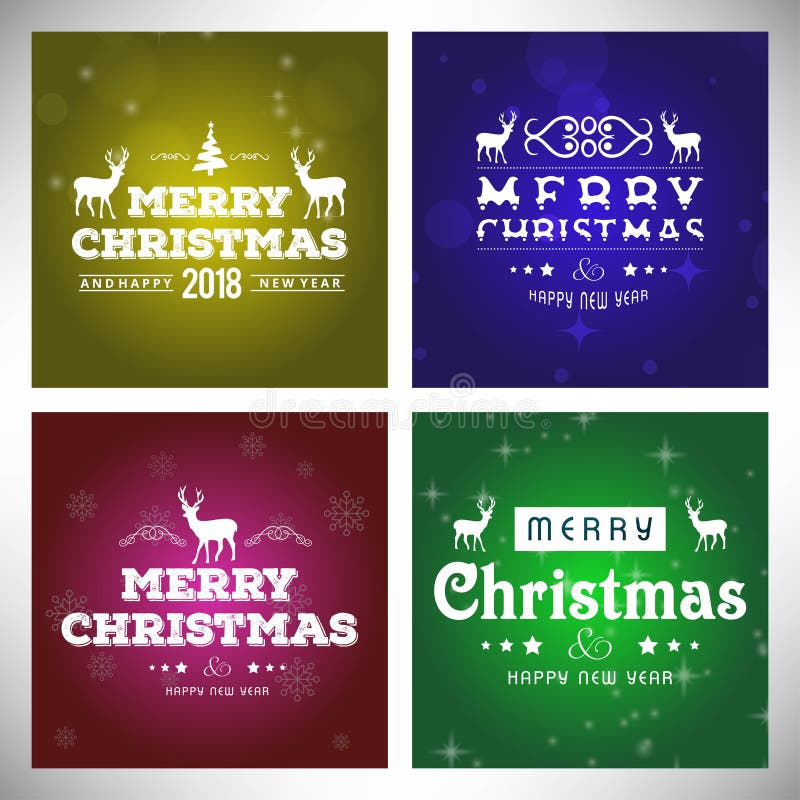 Merry Christmas Typography Set Vector Stock Vector - Illustration of ... Merry Christmas Typography Set Vector Stock Vector - Illustration of ...