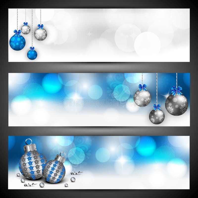 Merry Christmas Website Header or Banner Set. Stock Vector ...