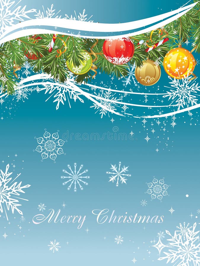 Merry Christmas is Written on the Bottom of the Image Stock Vector ...