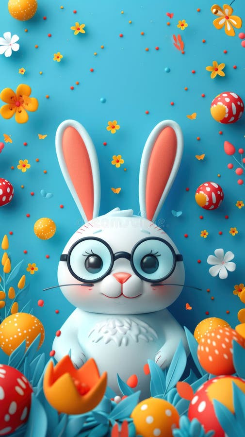 Merry Easter Card. Bright and Cheerful Congratulations Stock Photo ...