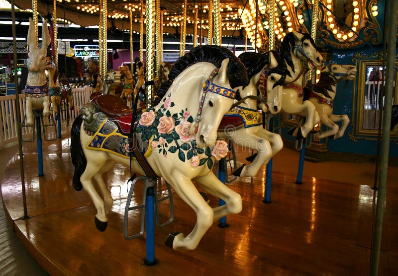 Merry-go-round stock image. Image of amusement, antique - 1234303