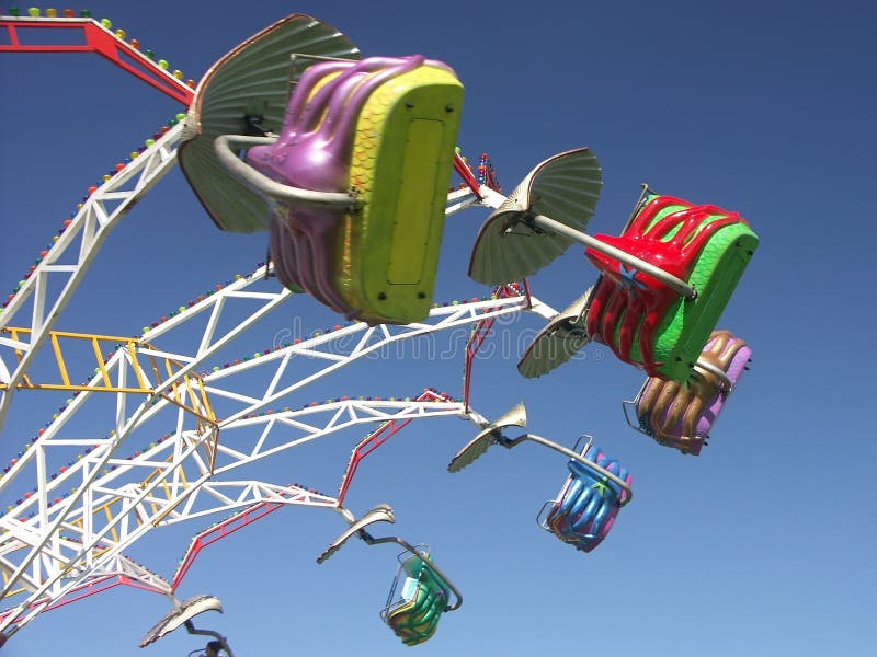 Merry-go-round stock image. Image of blue, merry, action - 127641