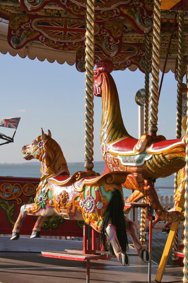 Merry-go-round stock photo. Image of enjoy, vacation, golden - 500896