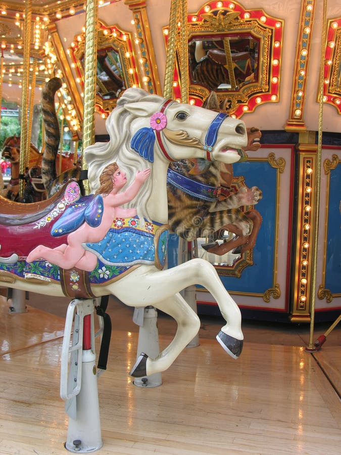 Merry Go Round stock photo. Image of pole, carnival, horse - 676712