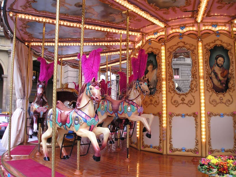 Merry-go-round stock image. Image of festivity, circle - 724027