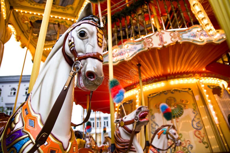 Vintage merry-go-round stock photo. Image of carnival - 3519180