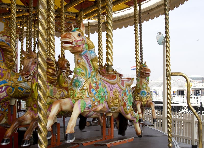 Merry-go-round stock image. Image of attraction, nostalgic - 773113