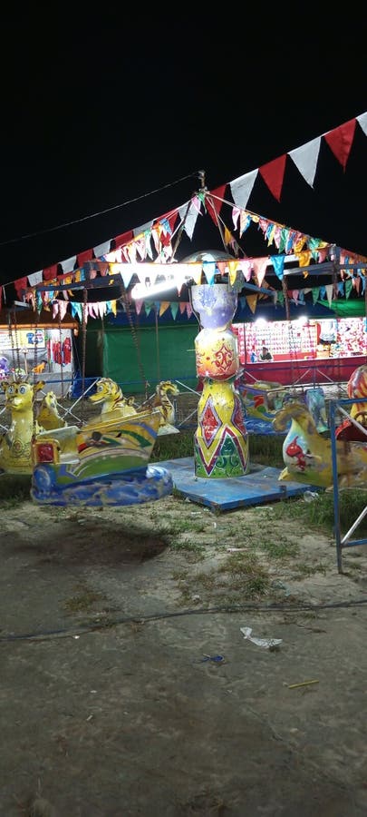 Merry-go-round Carnival Night Stock Image - Image of carnival, colorful ...