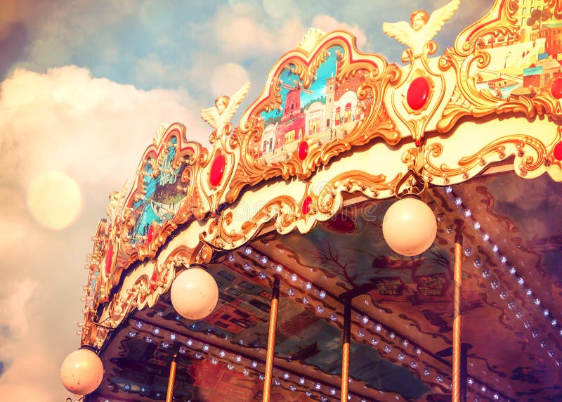 Merry Go Round , Carousel stock photo. Image of colorful - 92770466