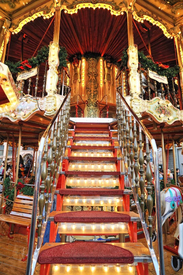 Merry-go-Round Vintage Carousel Stock Image - Image of fair, carousel ...