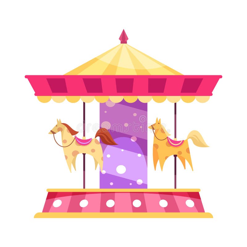 Merry Go Round Composition stock vector. Illustration of carousel ...