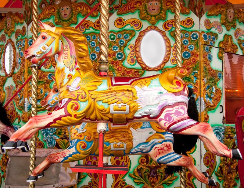Merry-go-round fair ride stock image. Image of colorful - 12397371