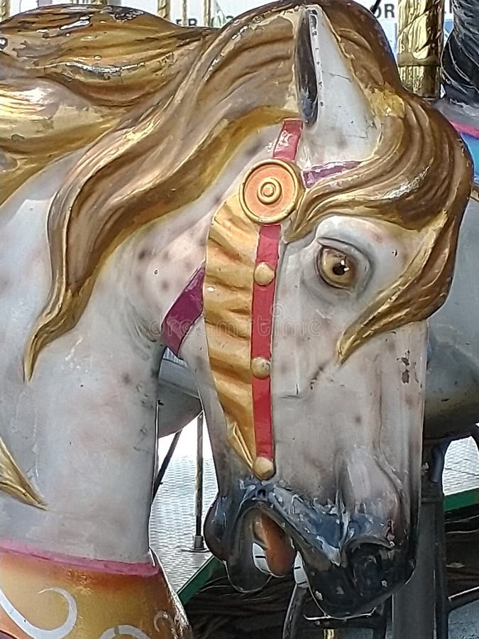 Merry-go-round Horse at State Fair Stock Image - Image of ride, merry ...