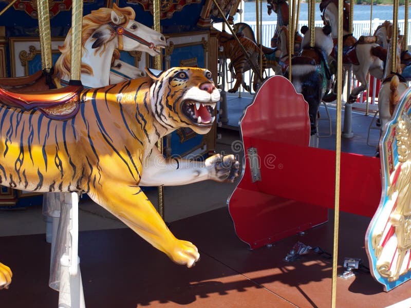 Merry go round stock photo. Image of park, round, amusement - 53810616