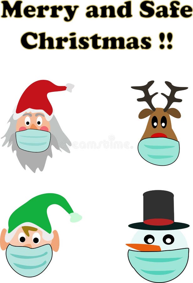 Merry and Safe Christmas Illustration Stock Vector - Illustration of ...