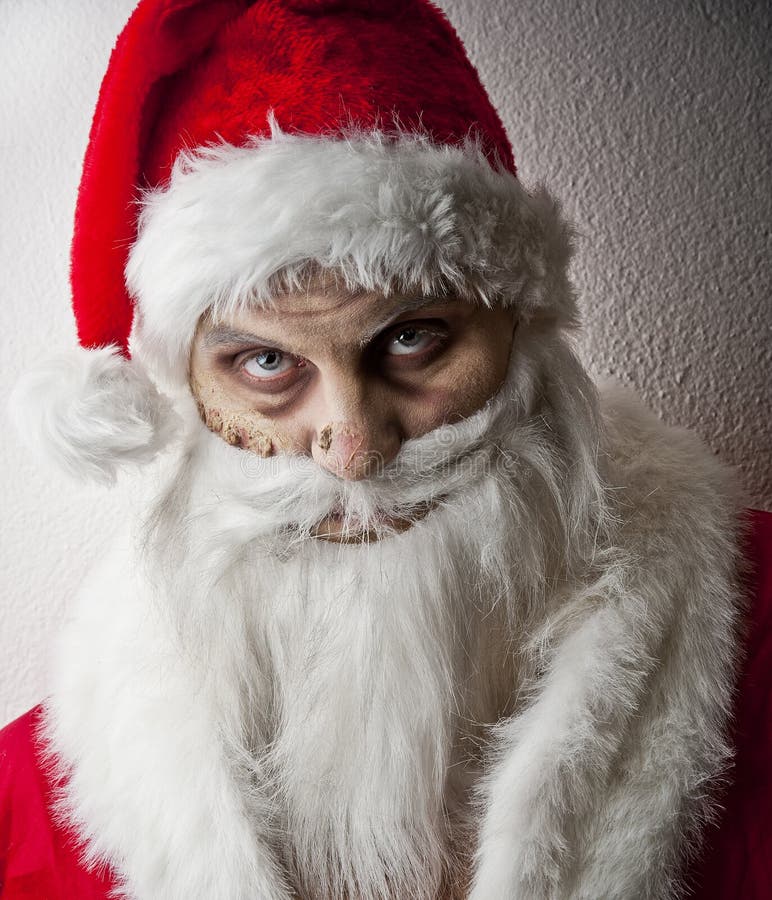 Scary santa stock photo. Image of christmas, makeup, scary - 17308896