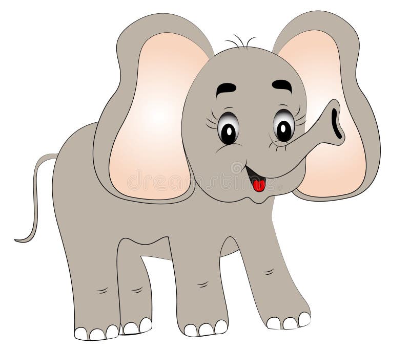 Elephant cartoon stock illustration. Illustration of gray - 3412646
