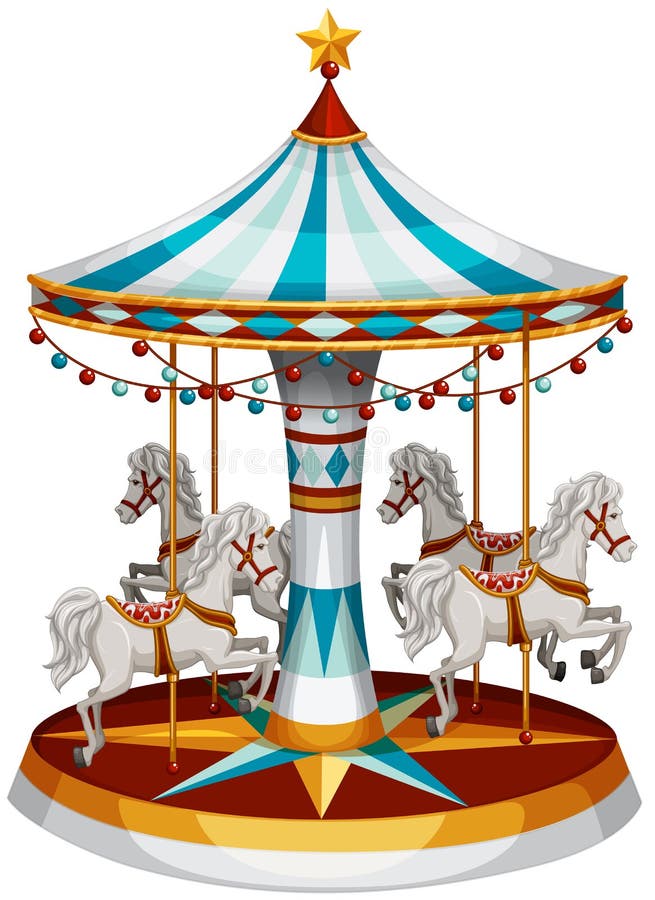 Magic Carousel stock vector. Illustration of magic, animal - 36577315