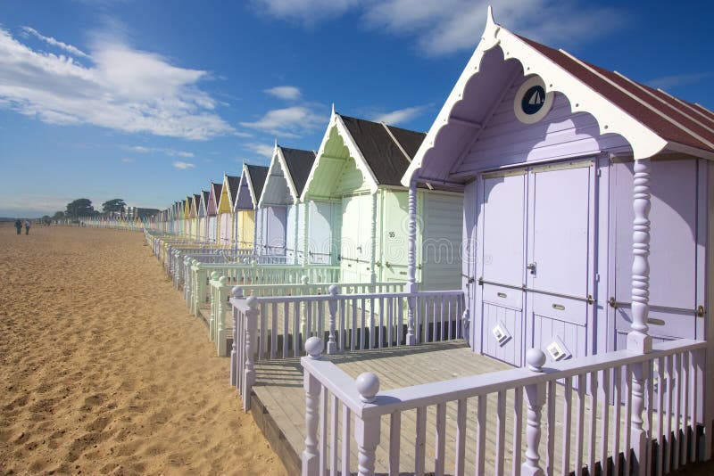 Pretty beach huts stock image. Image of colourful, relax - 5068875