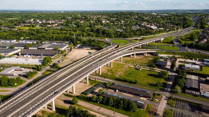 The Mersey Gateway Bridge Connecting Runcorn Stock Image - Image of ...