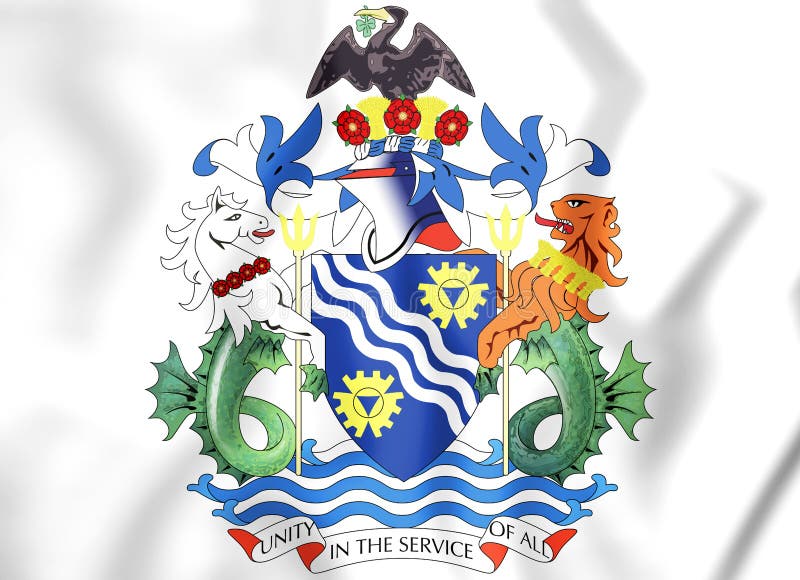 Merseyside County Coat of Arms, England. Stock Illustration ...