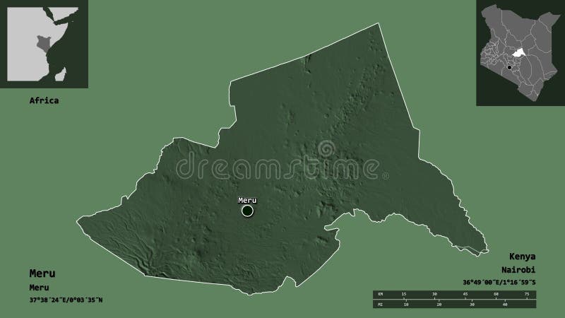 Meru, County of Kenya,. Previews. Administrative Stock Illustration ...