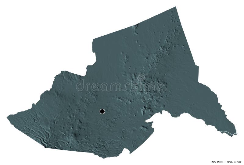 Meru, County of Kenya, on White. Administrative Stock Illustration ...