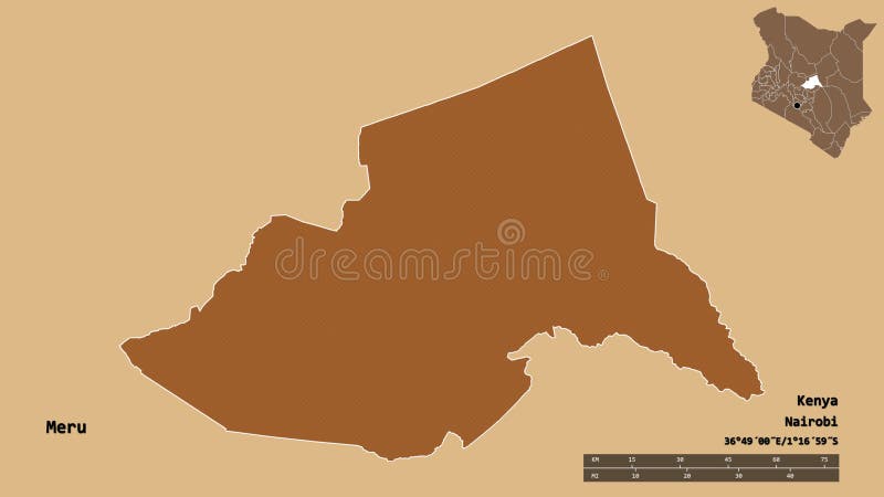 Meru, County of Kenya, Zoomed. Pattern Stock Illustration ...