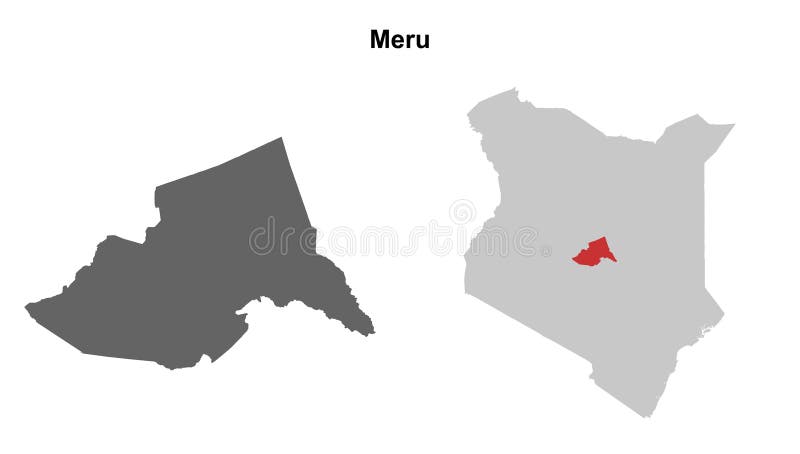 Meru outline map stock vector. Illustration of shape - 379007116