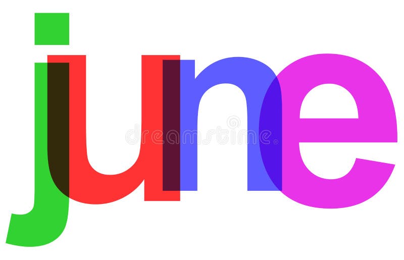 Mes Colorido Del Año - Vector De Junio Ilustración del Vector ...