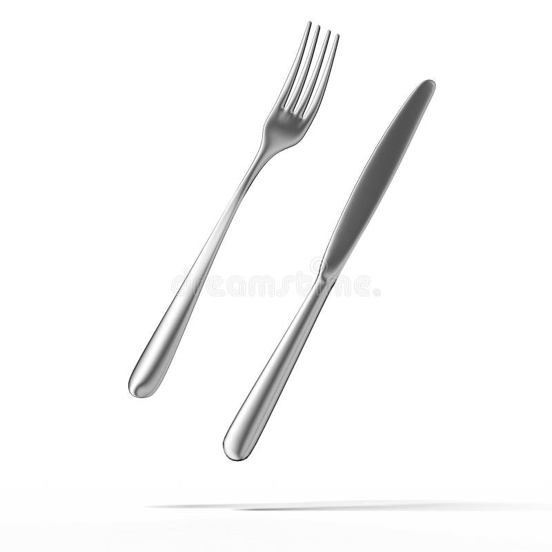 Mes en vork stock illustratie. Illustration of geïsoleerd - 32142955