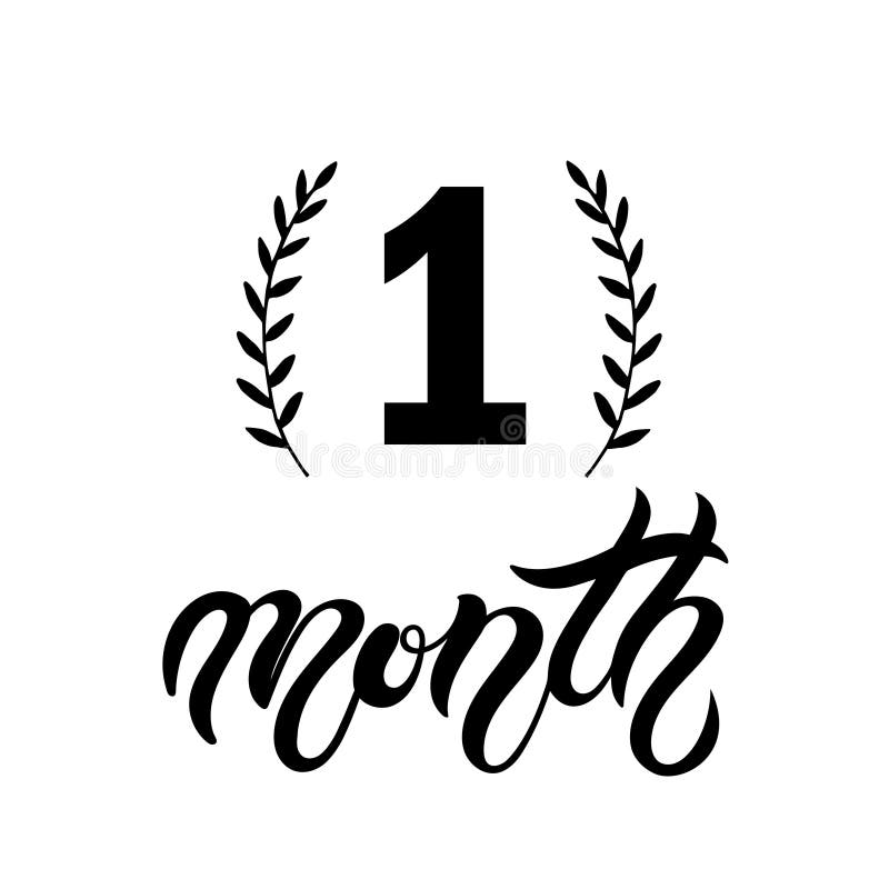 Mes Letras dibujadas mano stock de ilustración. Ilustración de negro ...