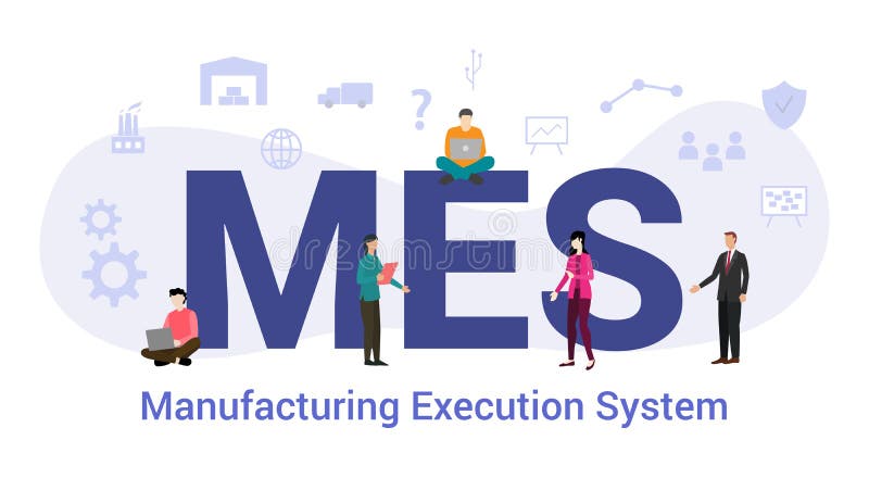 Mes Manufacturing Execution System Concept with Big Word or Text and ...