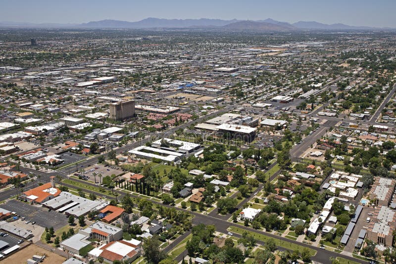 Mesa, Arizona Skyline stock photo. Image of business - 26721926