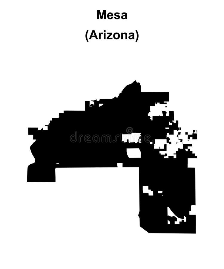 Mesa outline map stock vector. Illustration of mesa - 357150419