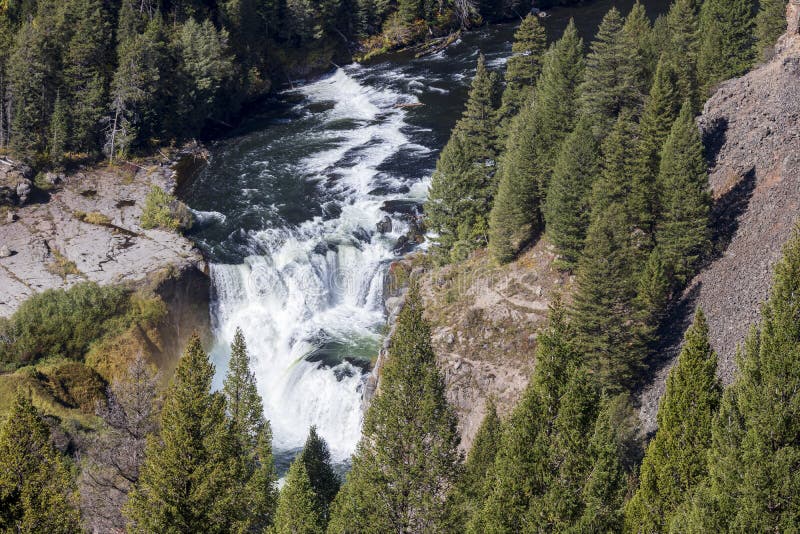 Mesa Falls on Henrys Fork River. Idaho Stock Photo - Image of falls ...