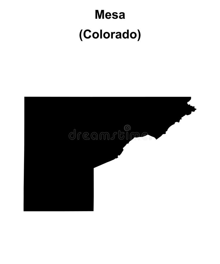 Mesa outline map stock vector. Illustration of boundaries - 357887128