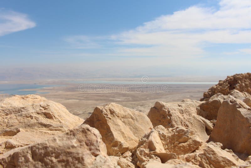 Masada and the Dead Sea, Israel Stock Image - Image of climb, desert ...