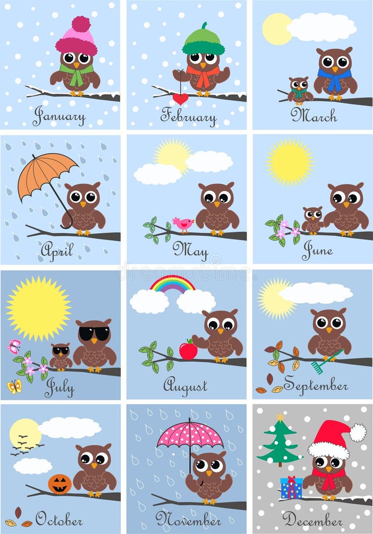 Los Meses De Ilustraciones Stock, Vectores, Y Clipart – (24,029 ...