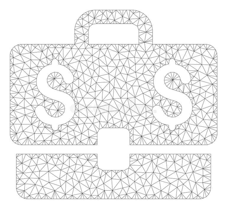 Accounting Case Polygonal Frame Vector Mesh Illustration Stock Vector ...