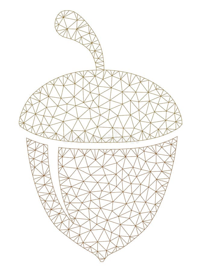 Acorn Polygonal Frame Vector Mesh Illustration Stock Vector ...