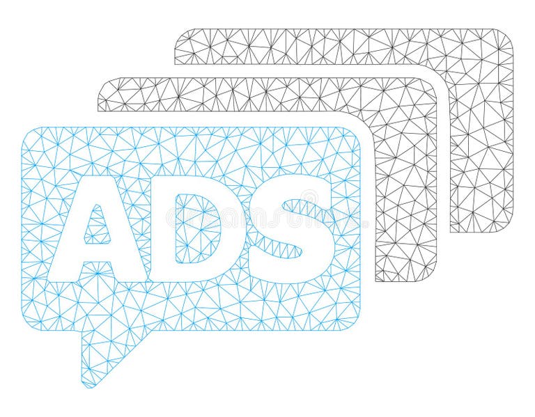 Ads Messages Polygonal Frame Vector Mesh Illustration Stock Vector ...
