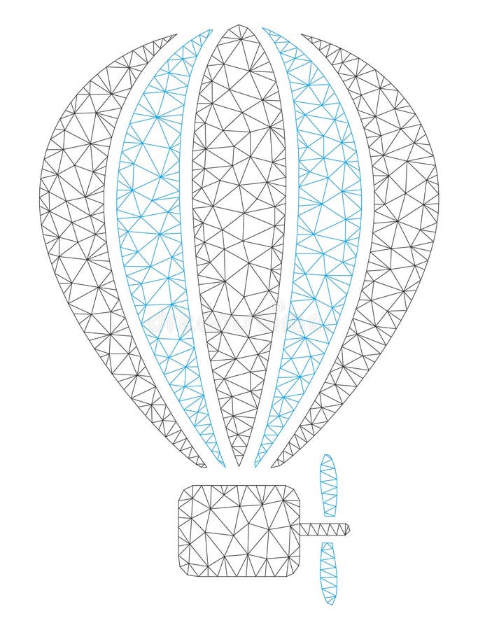 Low Poly Hot Air Baloon in the Sky with Clouds Stock Vector ...