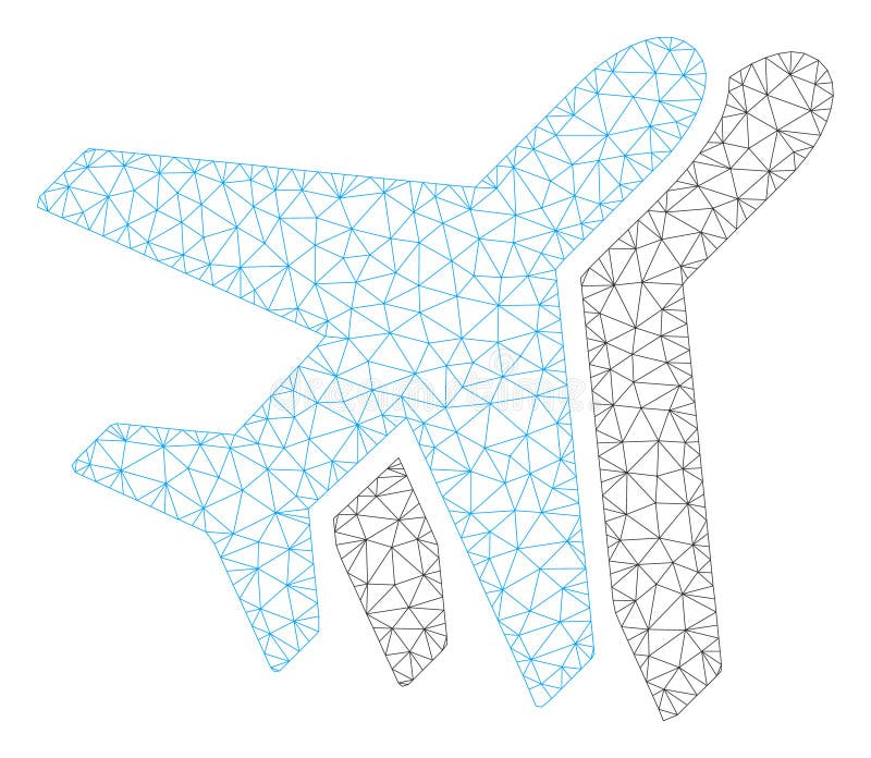 Airlines Polygonal Frame Vector Mesh Illustration Stock Vector ...