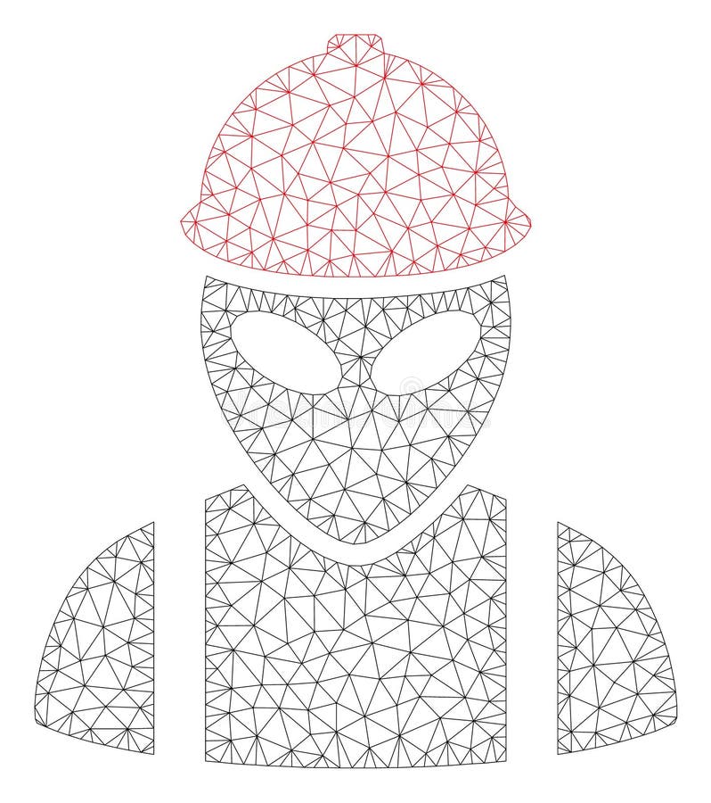Alien Builder Polygonal Frame Vector Mesh Illustration Stock Vector ...