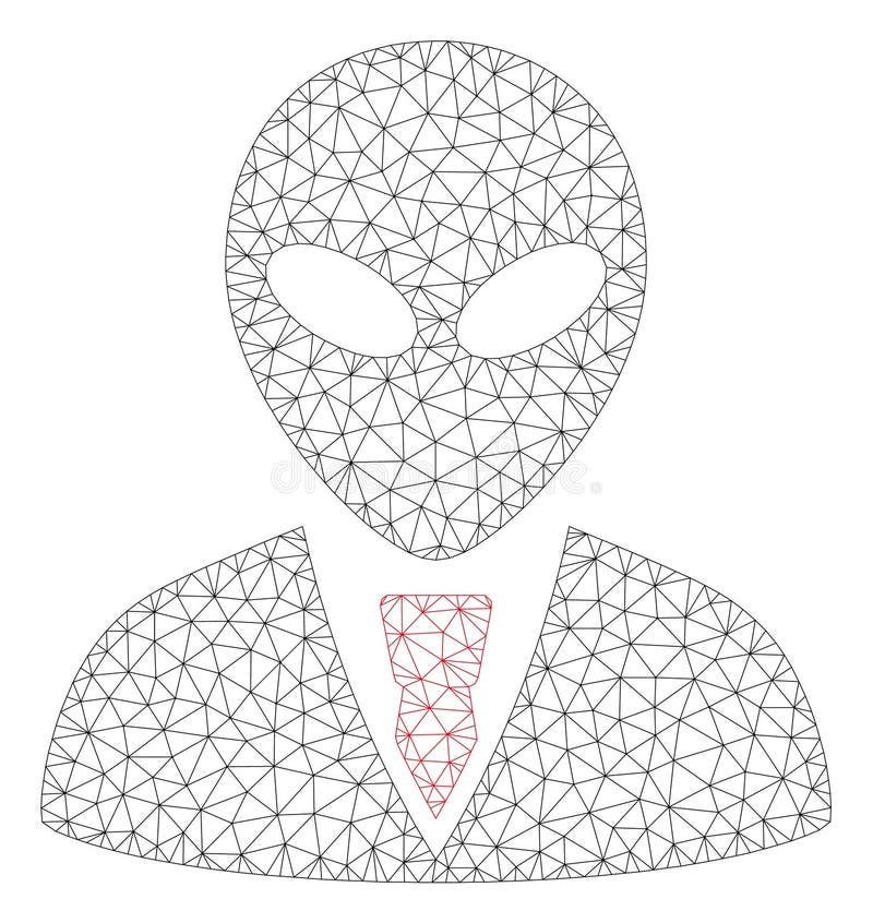 Alien Manager Polygonal Frame Vector Mesh Illustration Stock Vector ...
