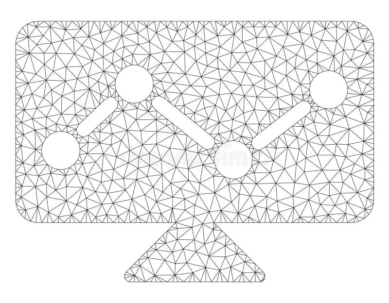 Analytics Monitoring Polygonal Frame Vector Mesh Illustration Stock ...