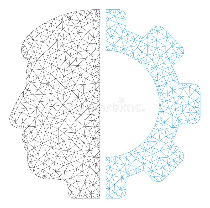 Android Head Polygonal Frame Vector Mesh Illustration Stock Vector ...